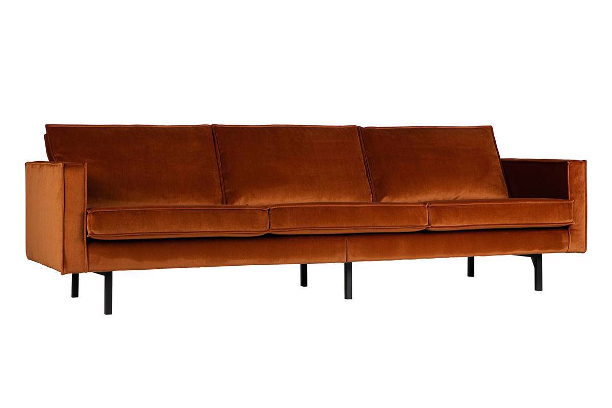 Taigaen. Rodeo 3 seter sofa, Rust velur